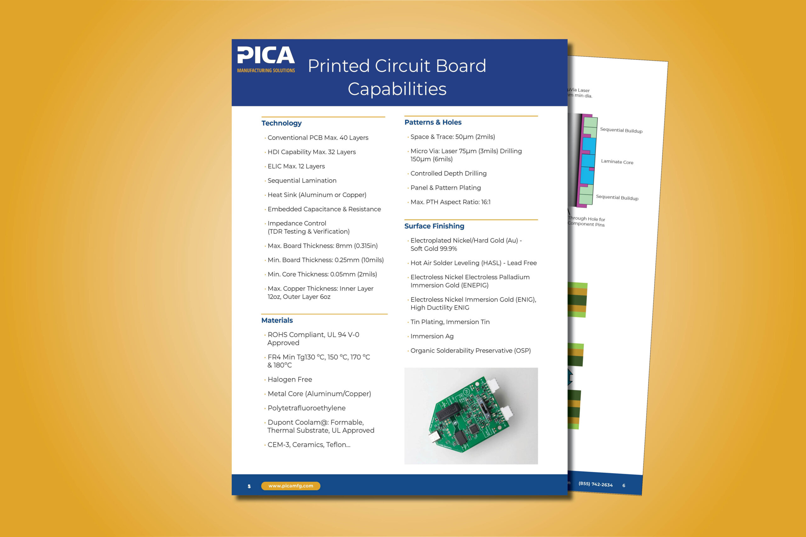 Printed Circuit Board Capabilities | PICA Manufacturing Solutions