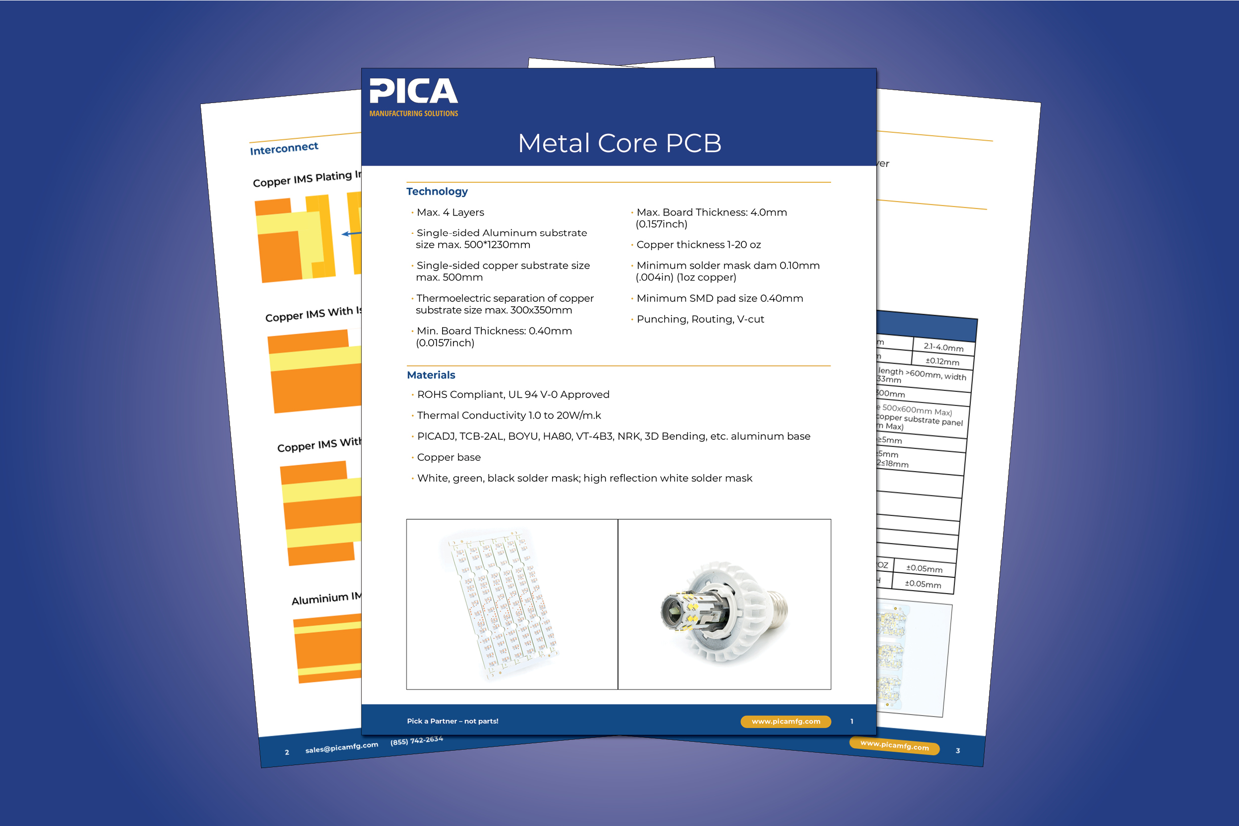 PICA Manufacturing Solutions Metal Core PCB Capabilities Download ...